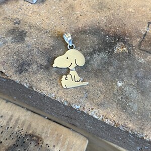 Pendant Snoopy Silver - Etsy
