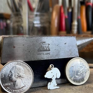 Pendant Snoopy Silver - Etsy
