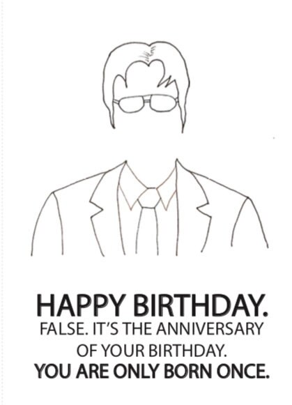 Dwight Birthday Card the Office - Etsy