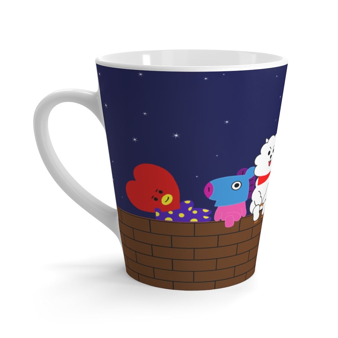 BTS BT21 Inspired Latte or Tea V-shape Mug - Etsy