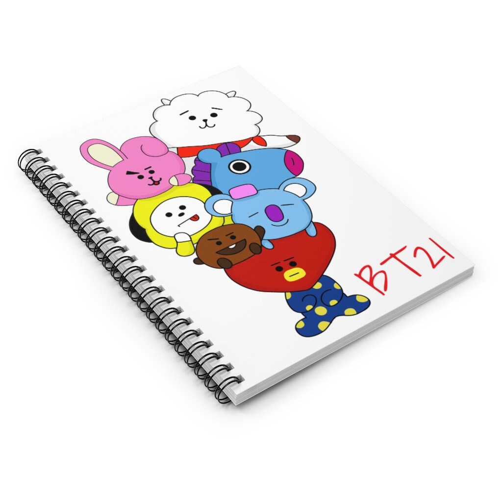 BT21 BTS Inspired Spiral Ruled Line Notebook - Etsy