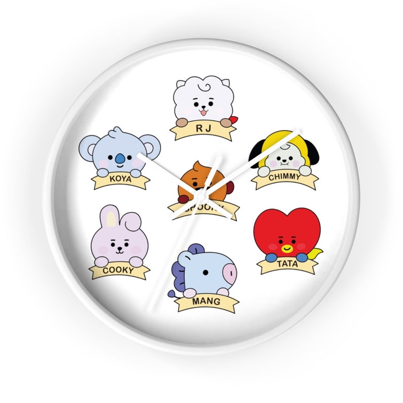 BTS BT21 Inspired Wall Clock / Kids Room Decoration - Etsy