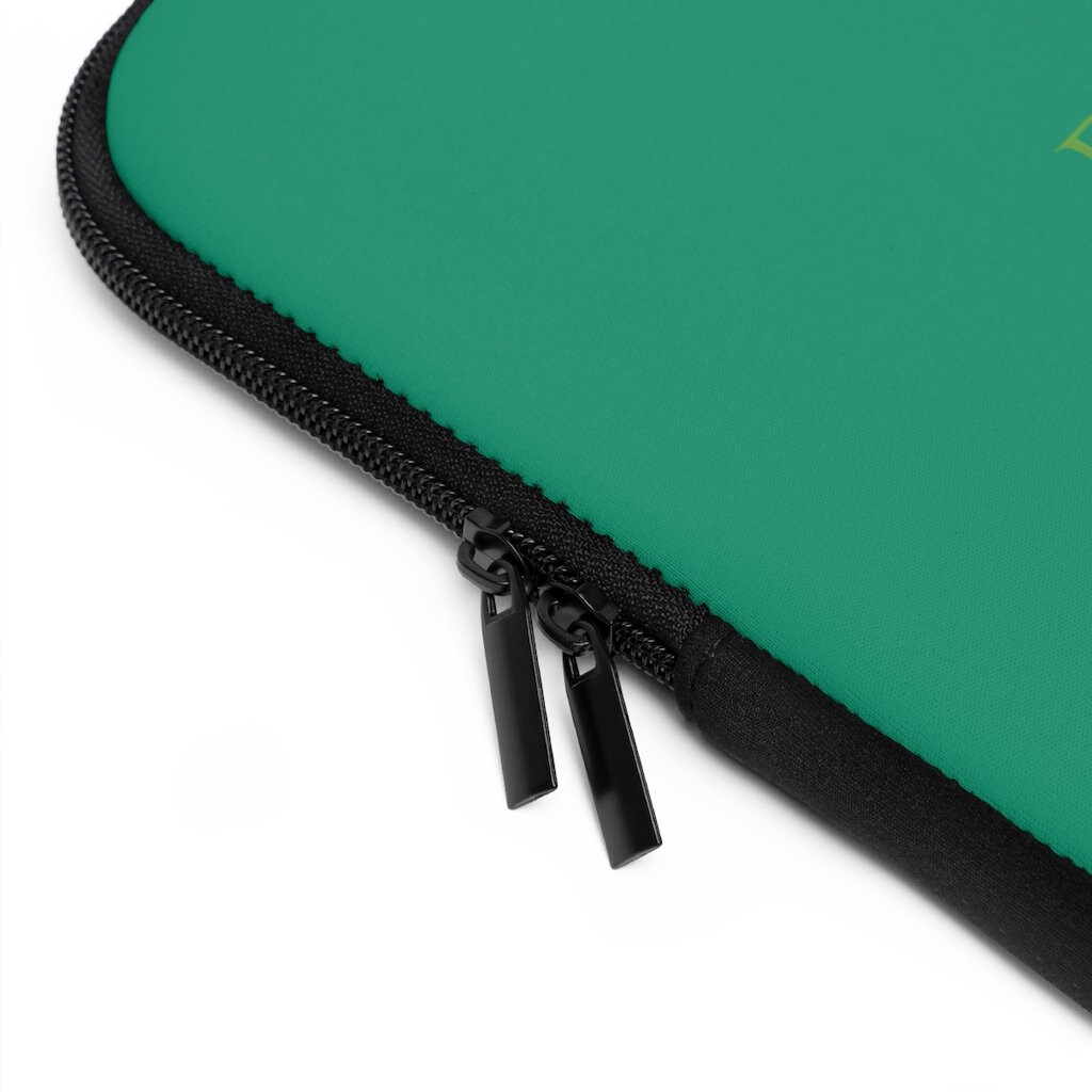Personalized Solid Emerald Green Laptop Sleeve With Your Name / Custom ...