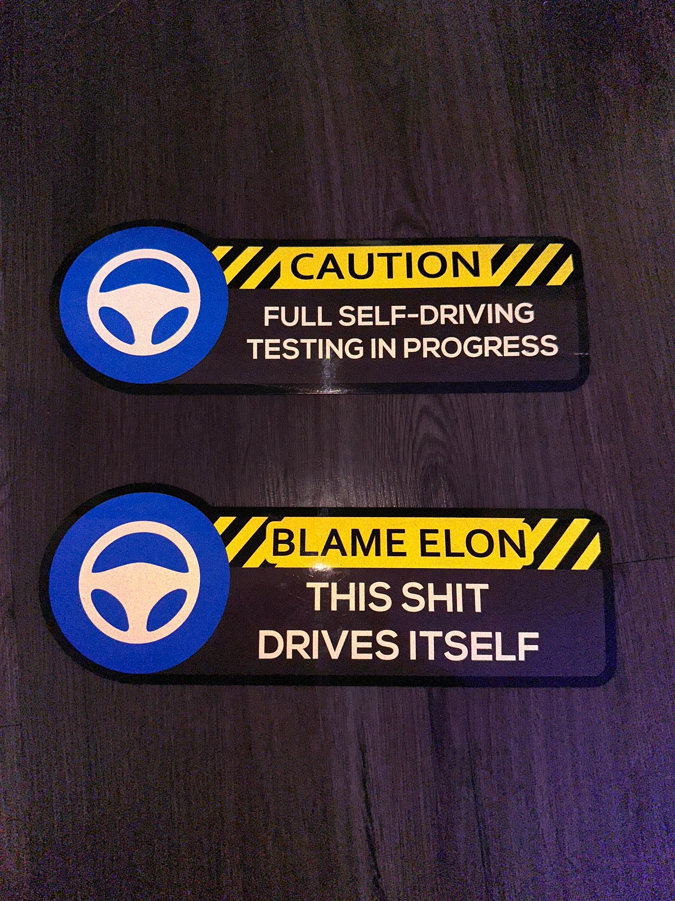 FSD Beta CAUTION Hi-vis Magnet for Tesla Full Self Driving Beta - Etsy