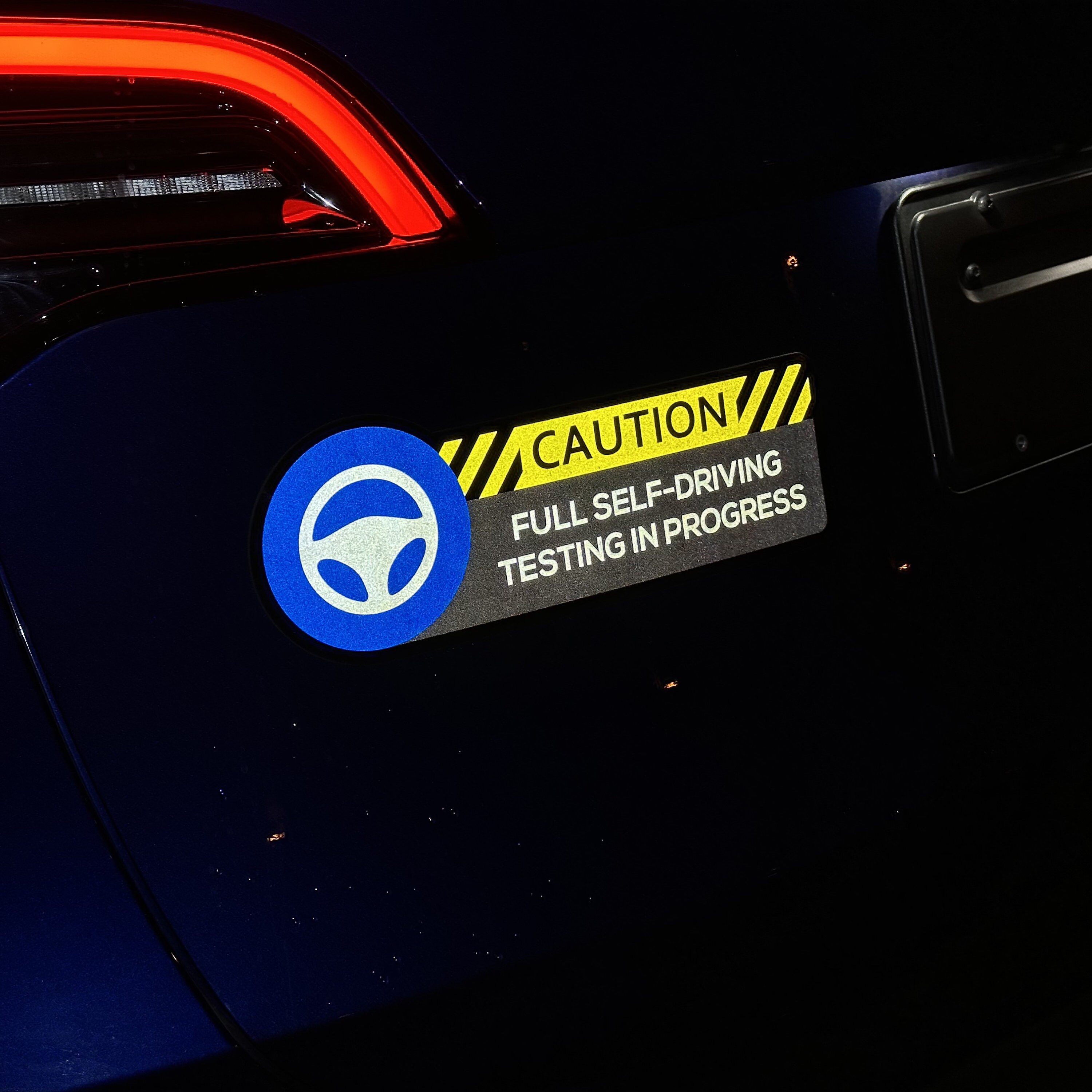 FSD Beta CAUTION Hi-vis Magnet for Tesla Full Self Driving Beta - Etsy