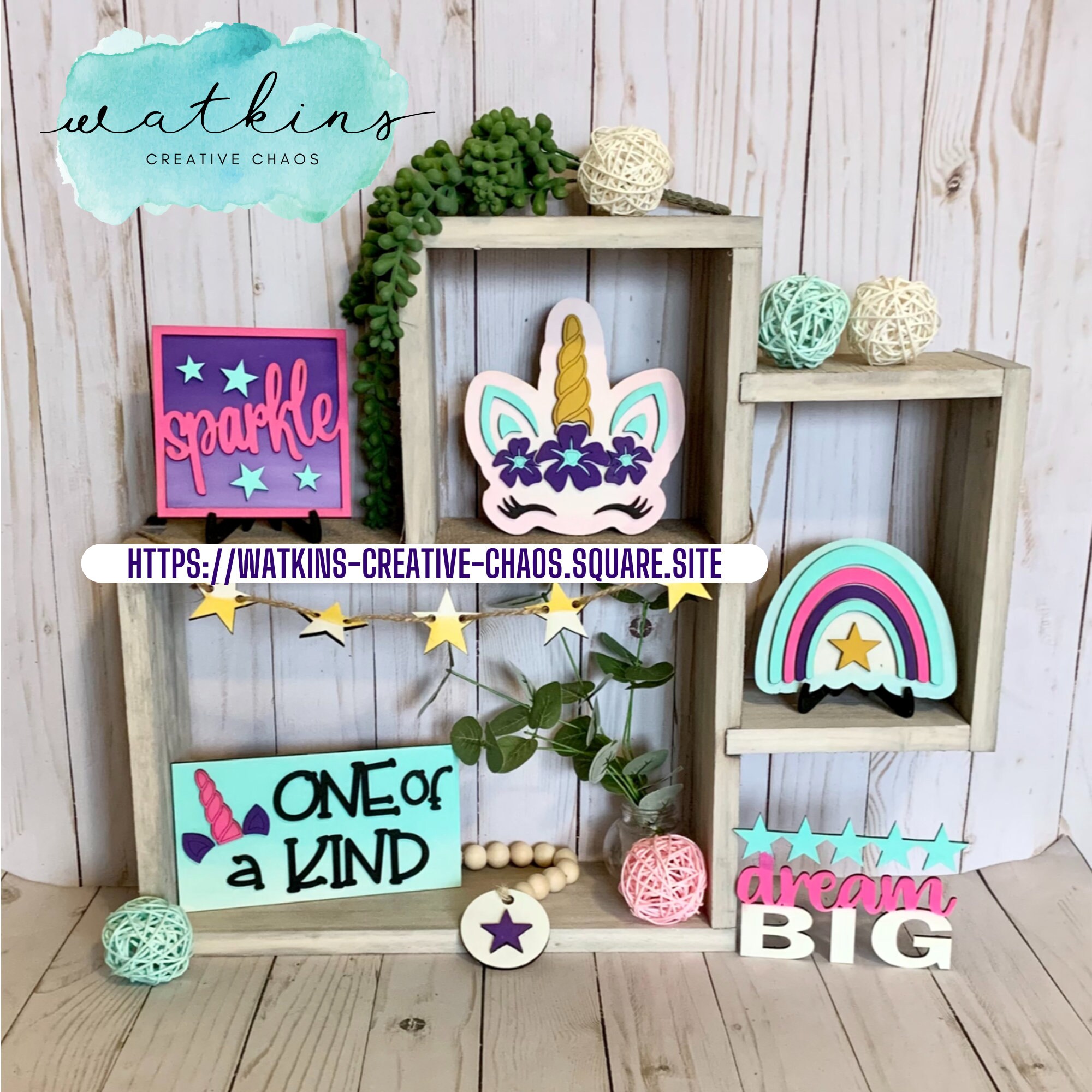 DIY Kit, Unicorn Tiered Tray Set, Craft Bundle, Fun Activity, Home ...