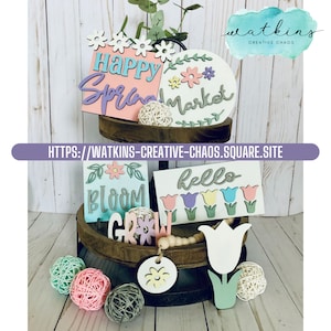 DIY Kit, SPRING Tiered Tray Set, Craft Bundle, Fun Activity, Home Decor ...