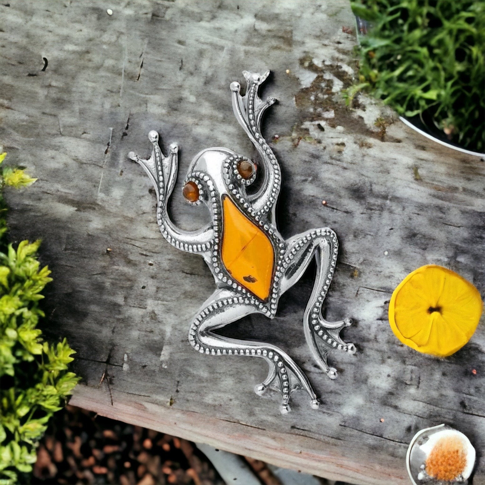 Beautiful Large Cognac Amber Frog Necklace - Etsy