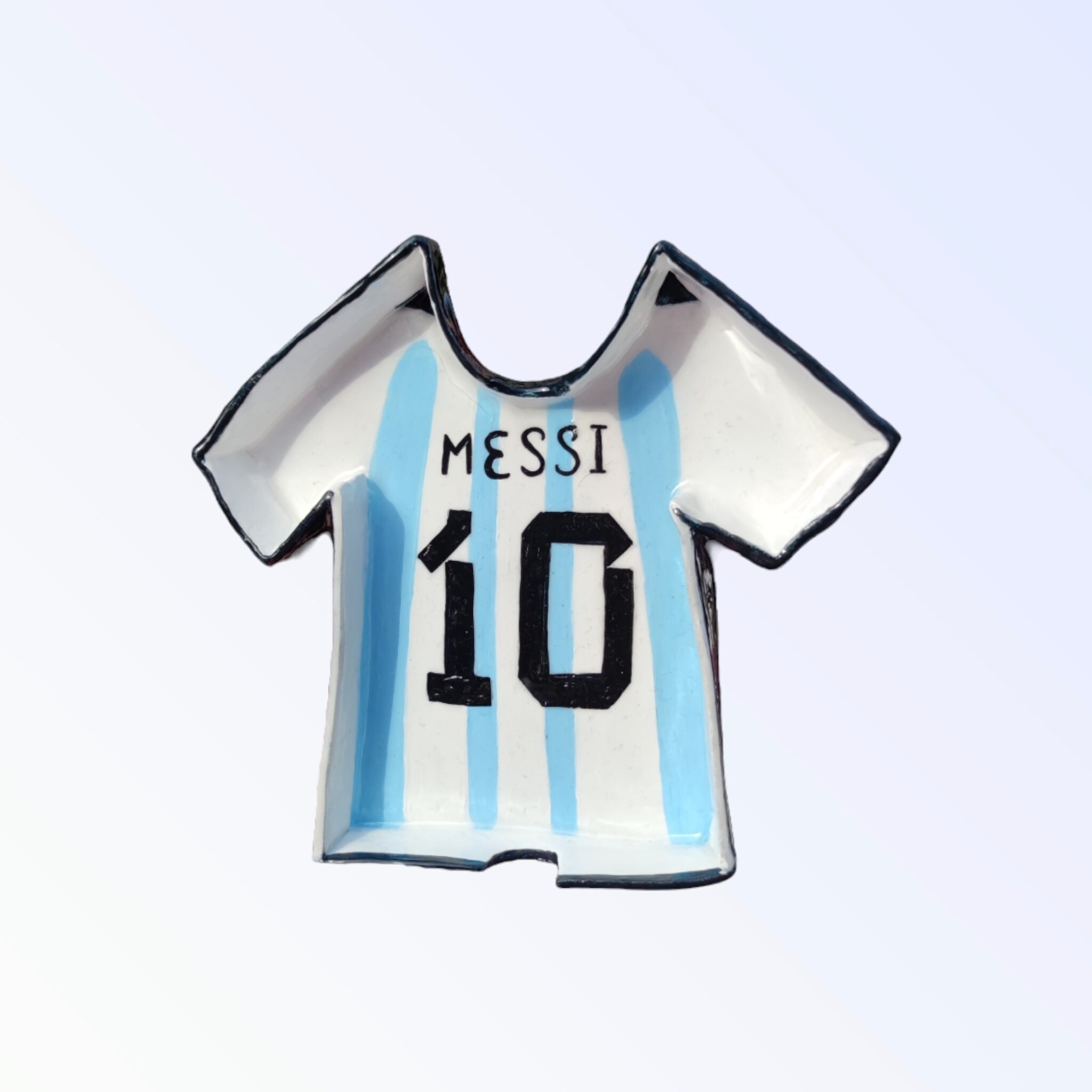 Lionel Messi Argentina Handmade Clay Ashtray/ Football Fans Gift Idea ...