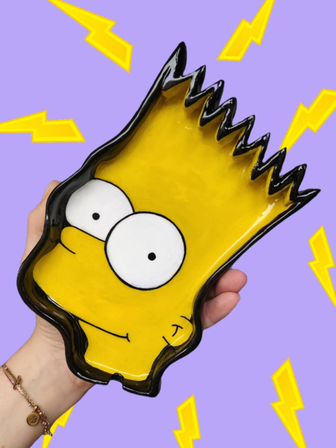 Bart Simpson Art/ Handmade Clay Ashtray With Bart Simpson/ the - Etsy
