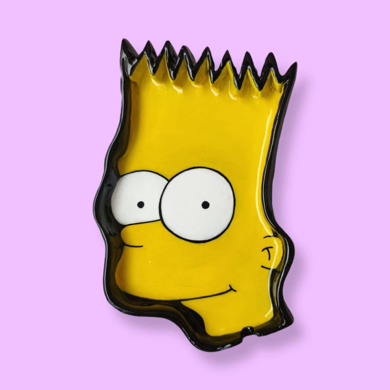 Bart Simpson Art/ Handmade Clay Ashtray With Bart Simpson/ the Simpsons ...
