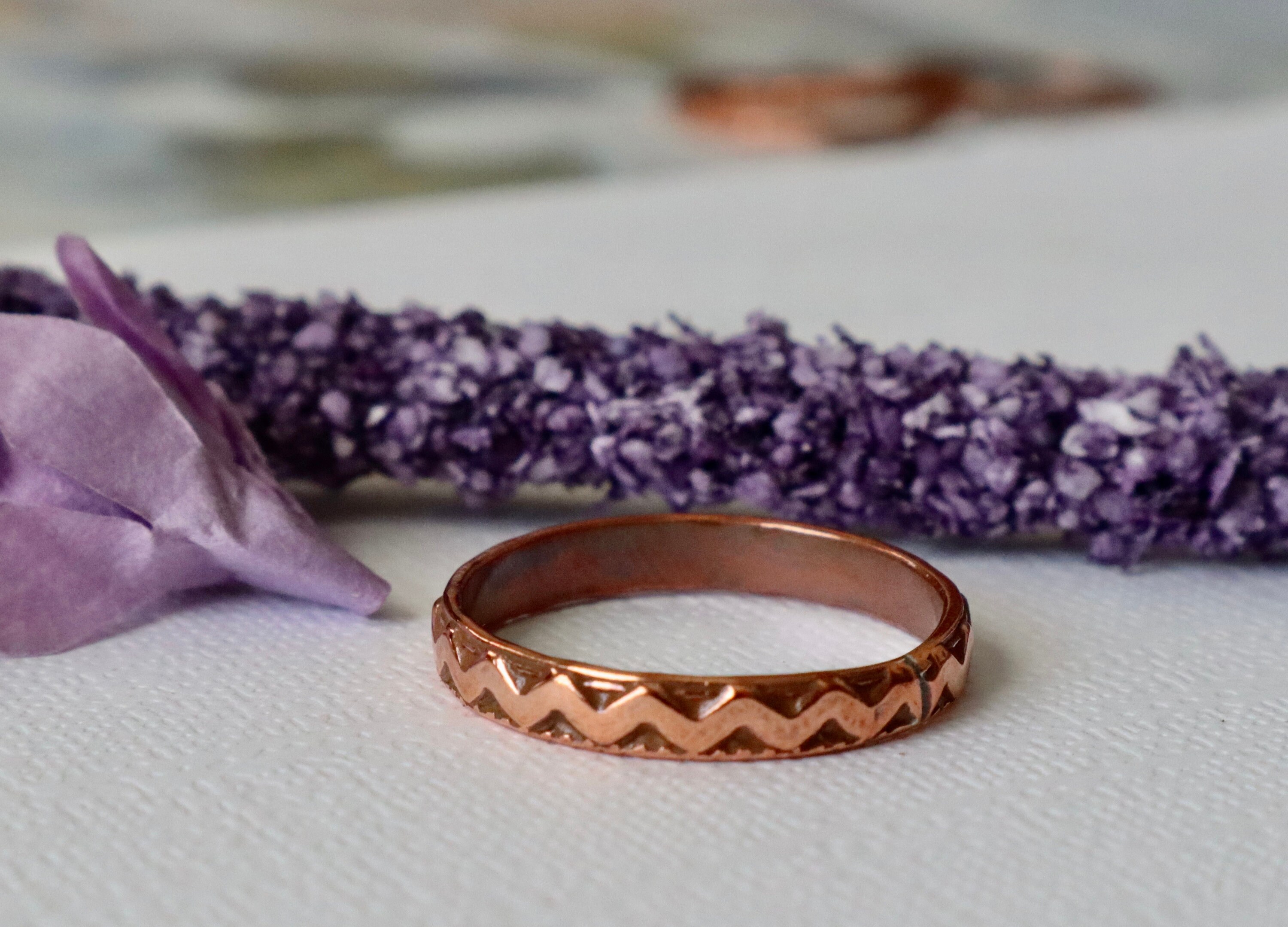 Textured Stacking Ring Set of 3/ Arthritis Relief/zig Zag Ring - Etsy