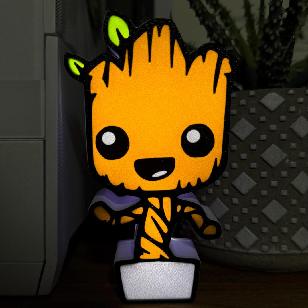 Baby Groot Inspired Mini Desk Light - Etsy