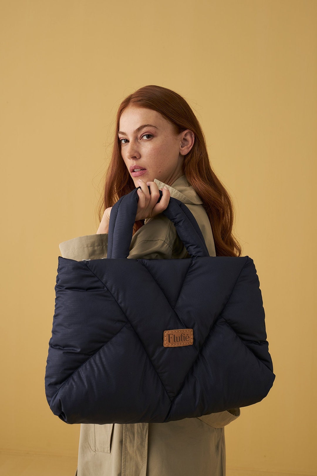 Navy Blue Pillow Bag-puffer Shoulder Bag Padded Bag-crossbody - Etsy