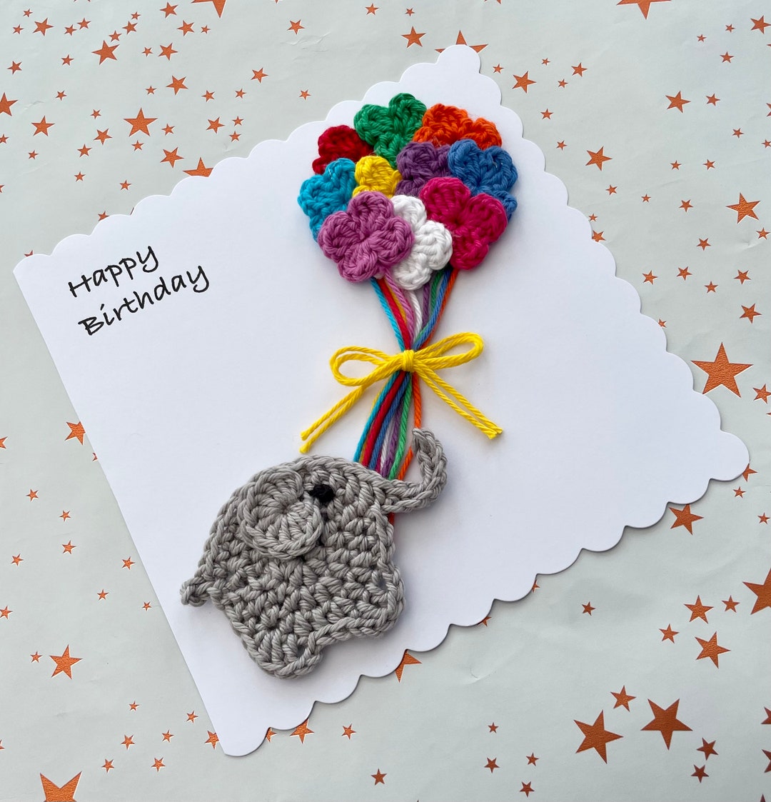 Crochet Card | Birthday | Special |anniversary | Card | Flowers ...