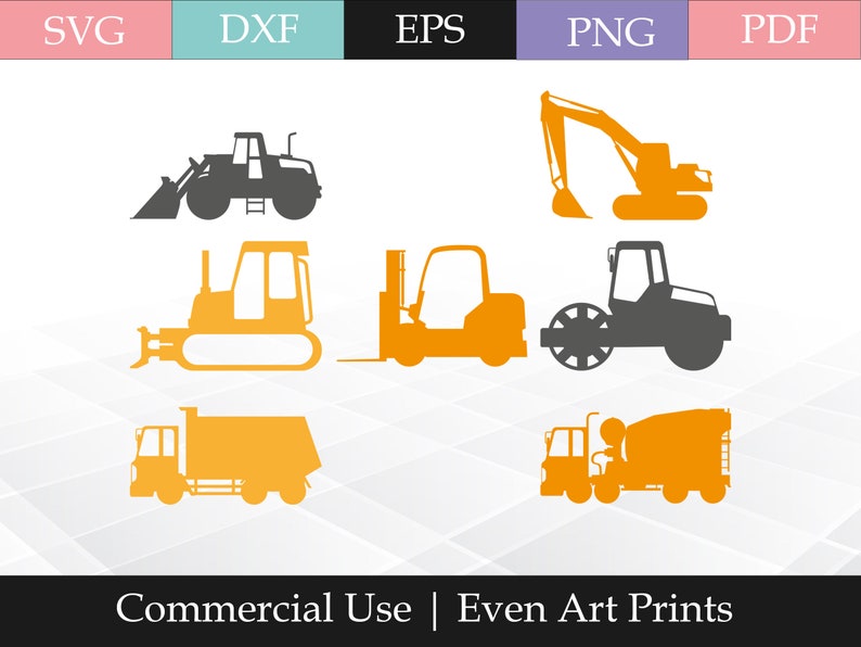 Construction Vehicles SVG | Bundles - Instant Digital Download, Svg ...