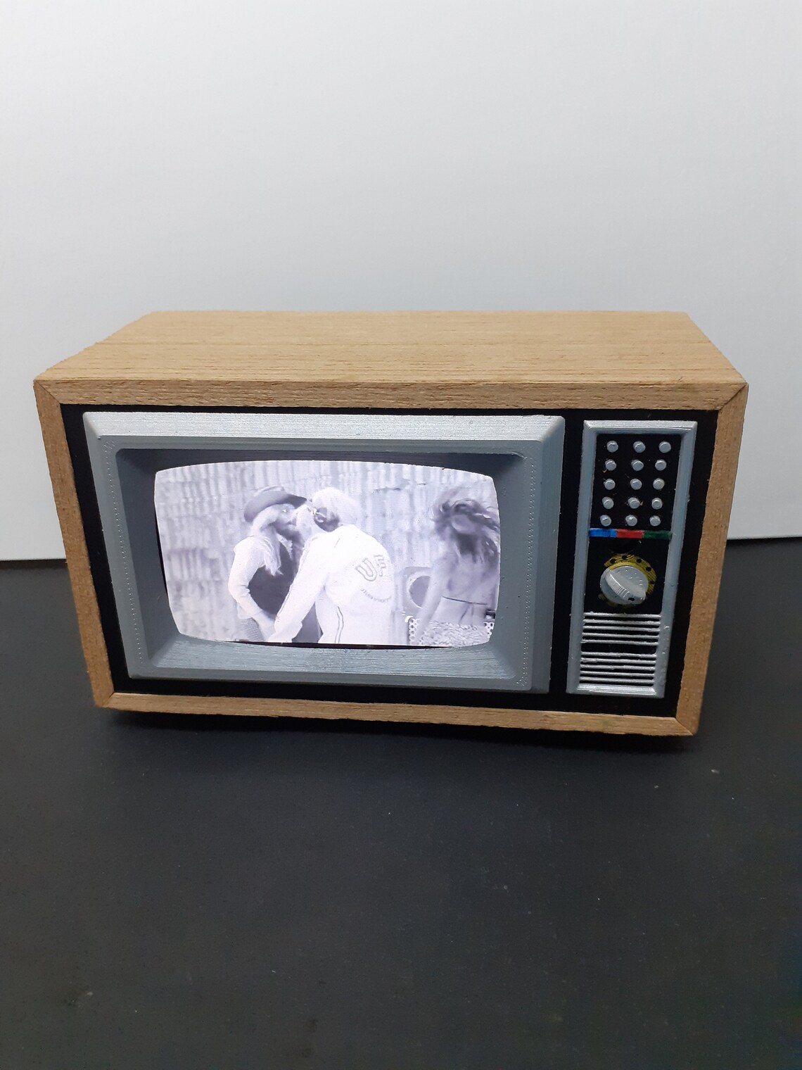 Miniature Working Retro TV 1/6 Scale for Dollhouse and - Etsy