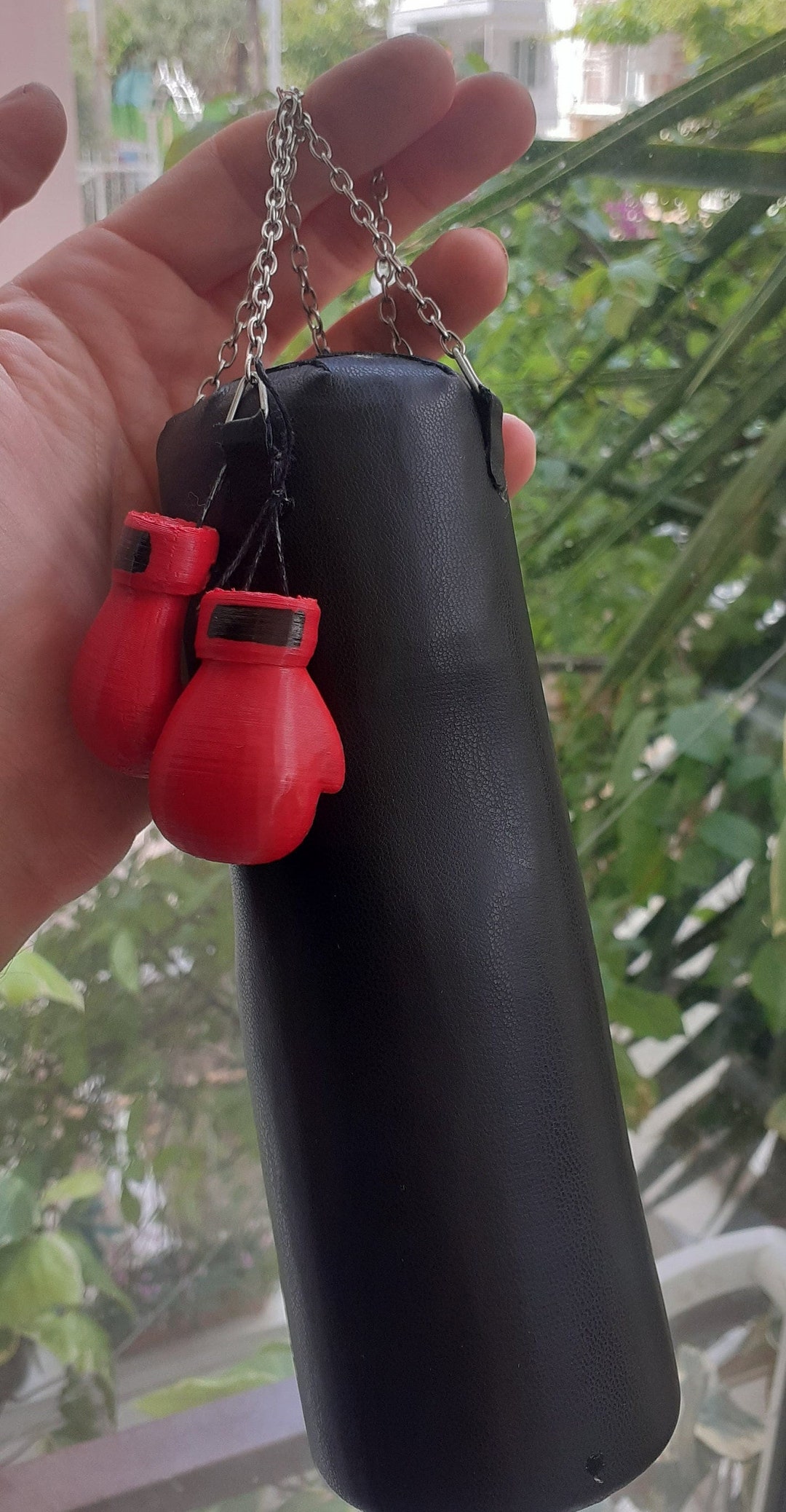 Miniature 1/6 Scale Leather Punching Bags and Box Gloves, Boxing Gift ...