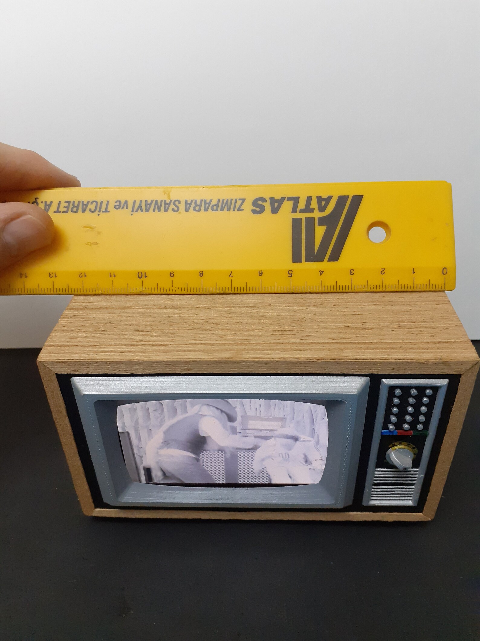 Miniature Working Retro TV 1/6 Scale for Dollhouse and - Etsy