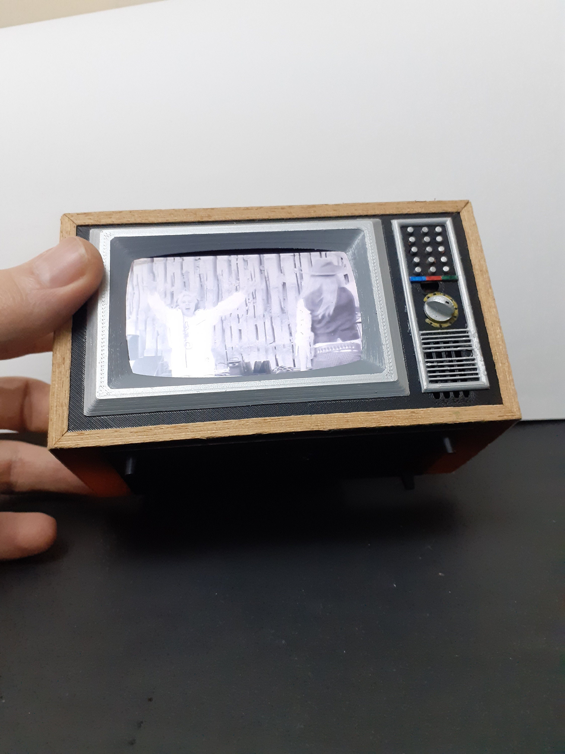 Miniature Working Retro TV 1/6 Scale for Dollhouse and - Etsy
