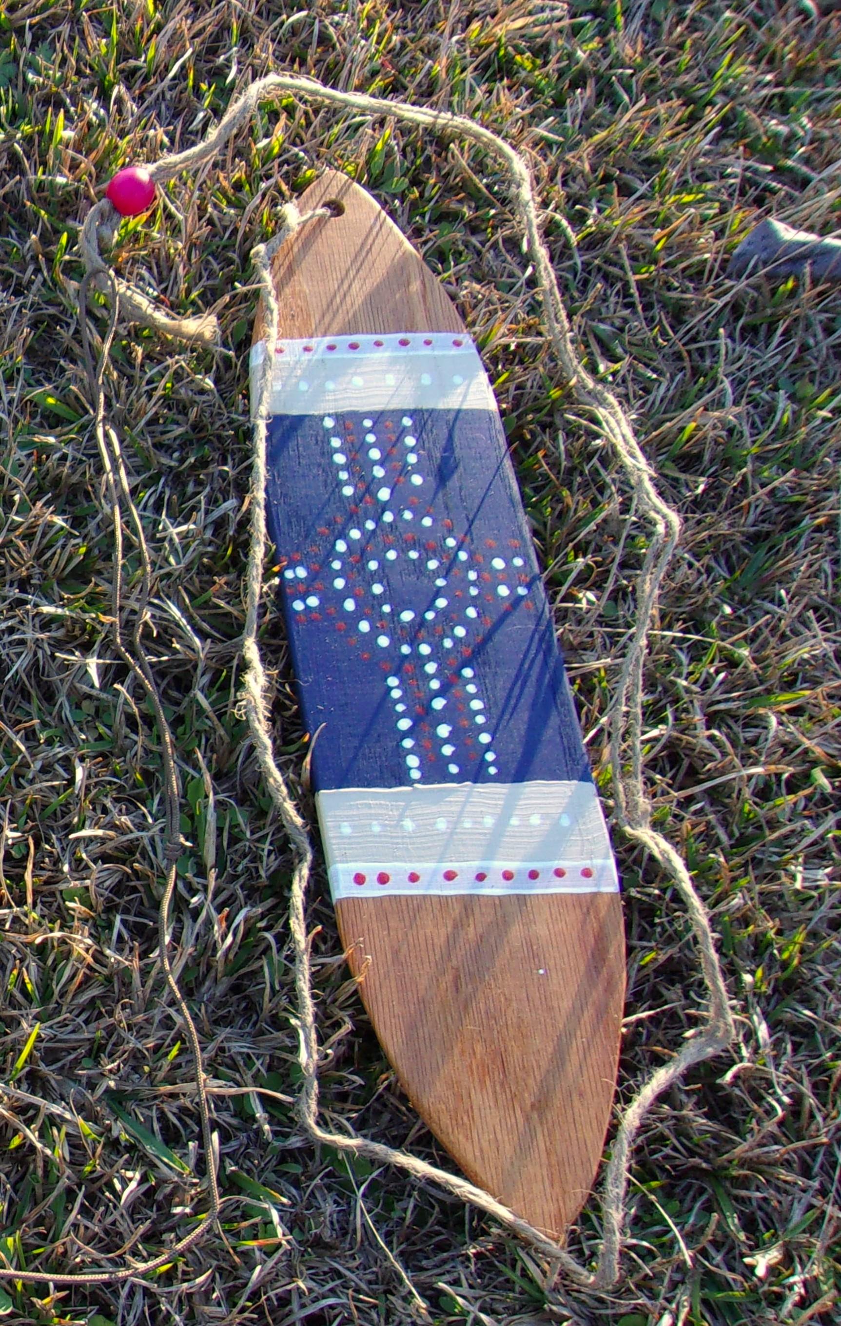 Hand-painted Oak Wood Bullroarer: Unique Musical Instrument Gift - Etsy