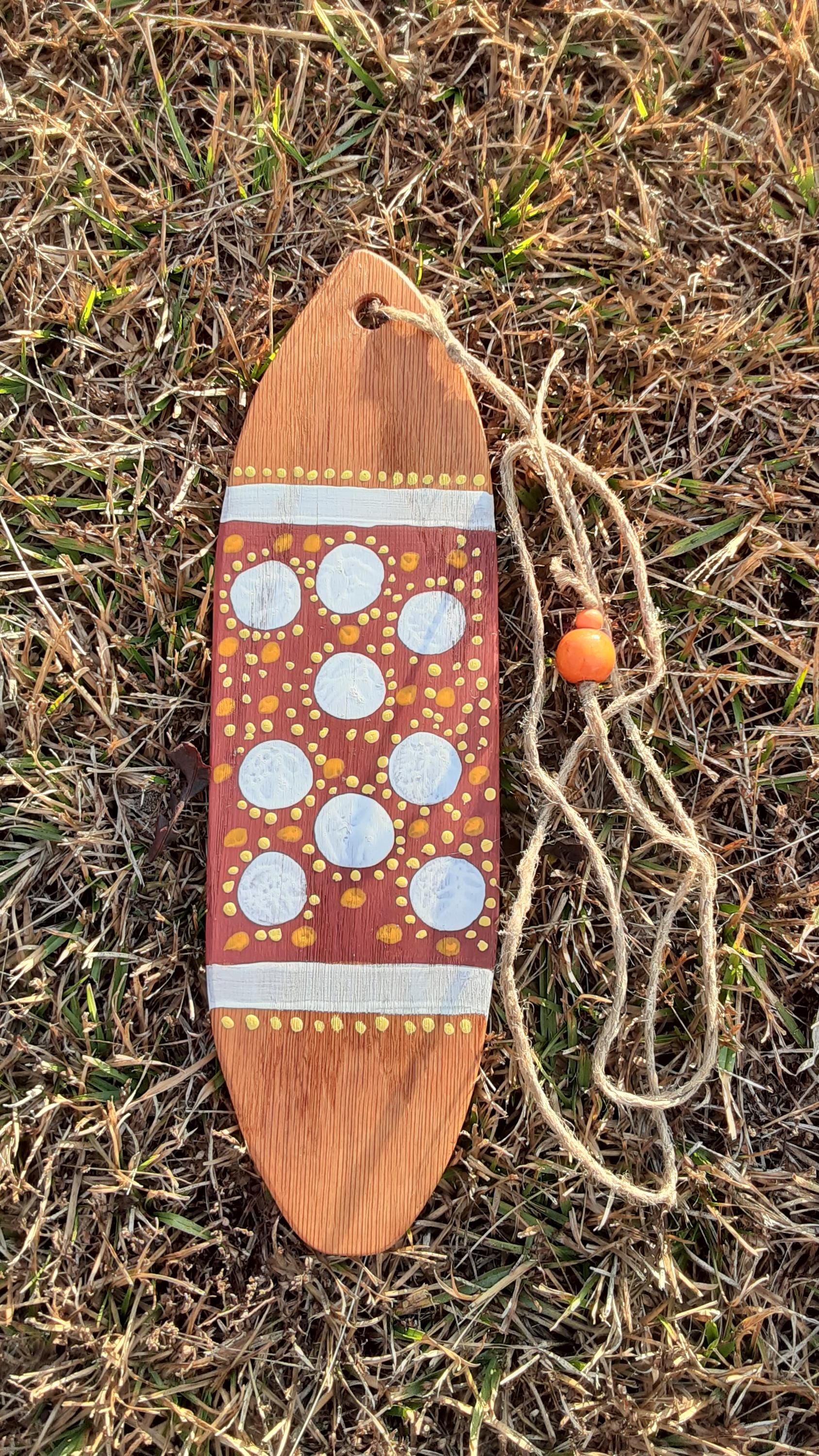 Hand-painted Oak Wood Bullroarer: Unique Musical Instrument Gift - Etsy