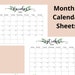 2022 Printable Calendar | Monthly Individual Calendar Sheets | Instant ...