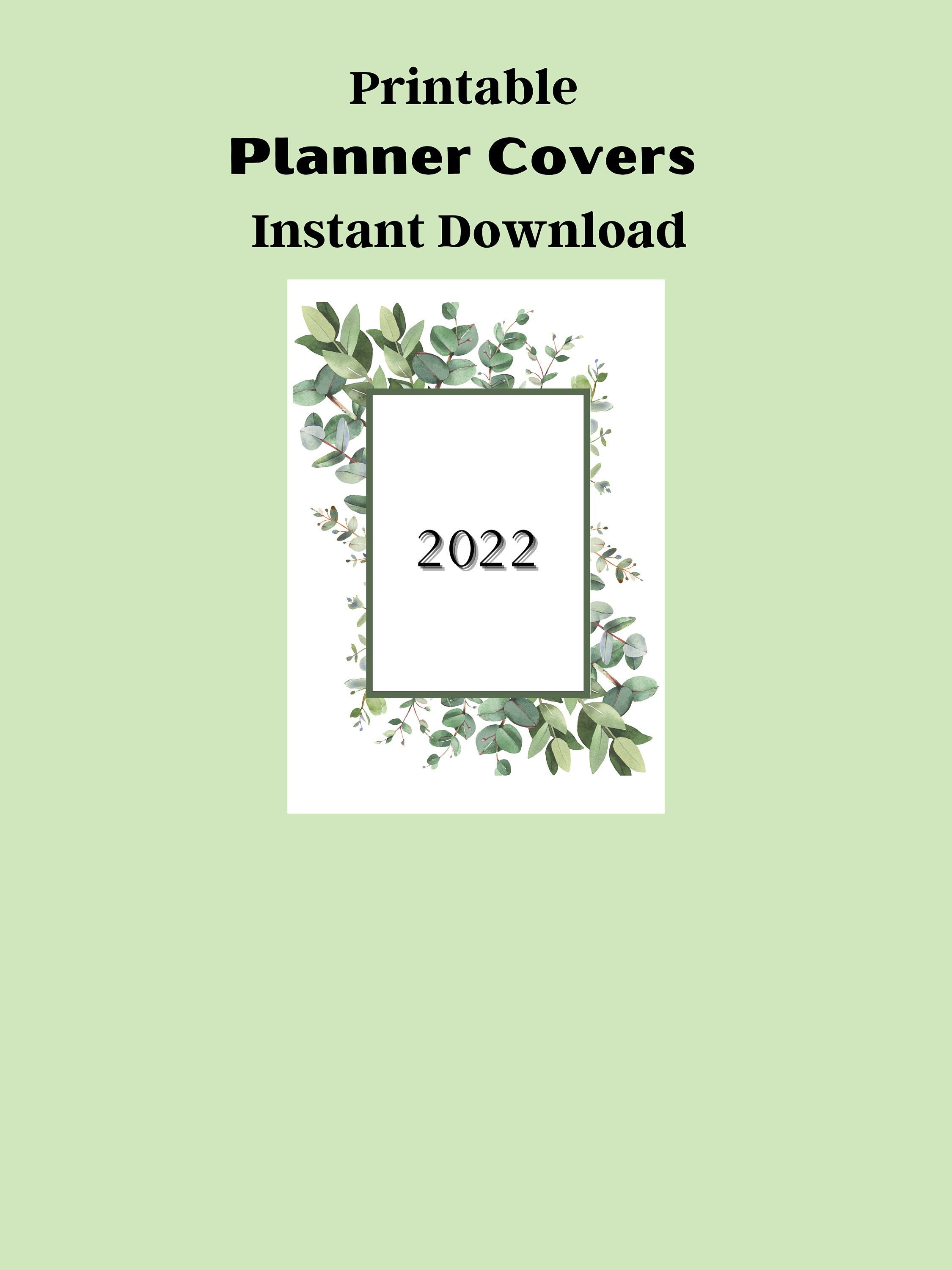 Printable Planner Cover Instant Download Binder Cover Notebook Cover ...