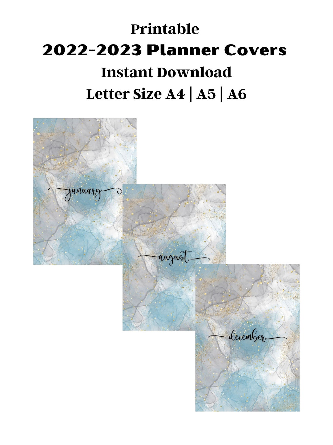 Printable Planner Cover Page| Instant Download | Binder Cover ...