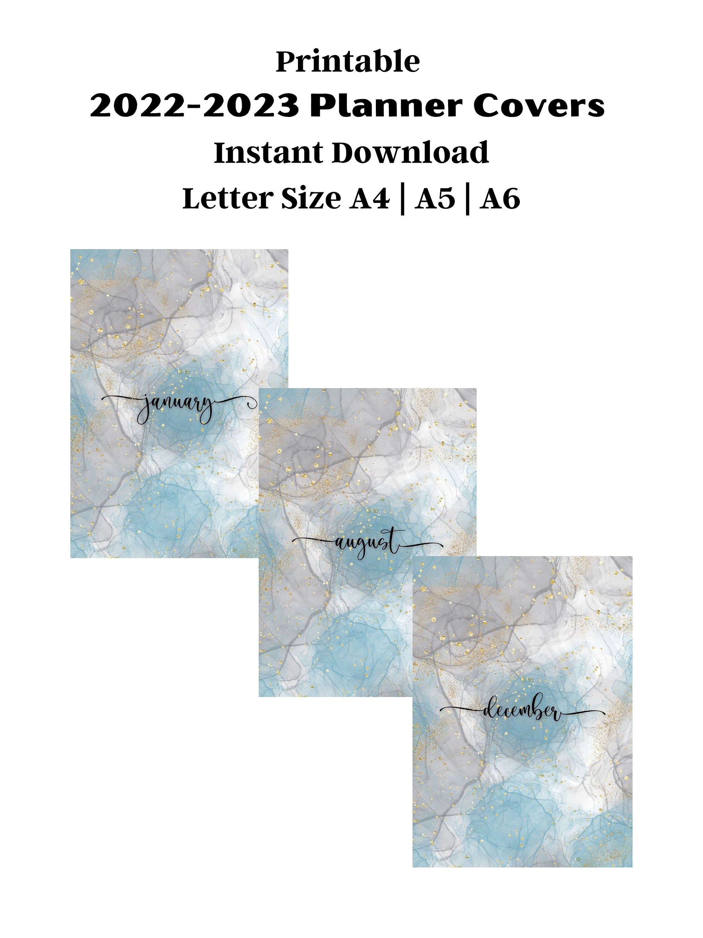 Printable Planner Cover Page| Instant Download | Binder Cover ...