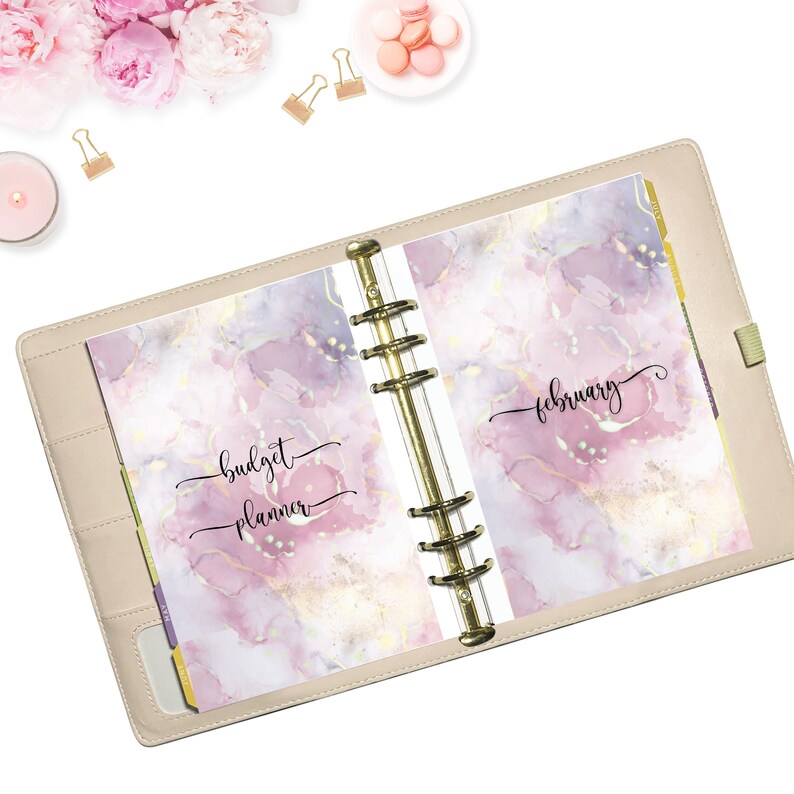 Printable Planner Cover Page| Pink Paint Abstract | Instant Download ...