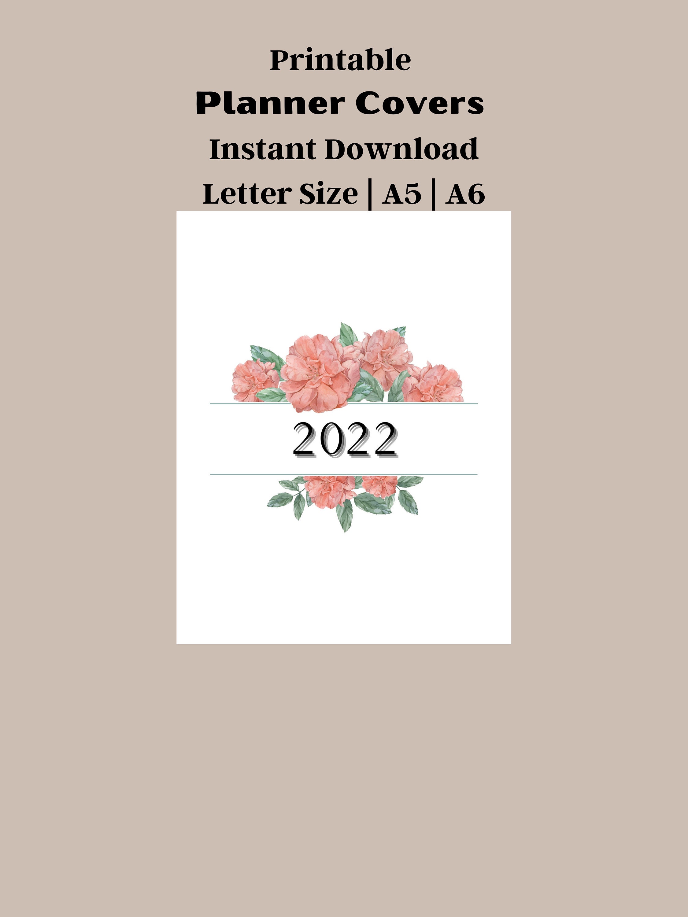 Printable Planner Cover Instant Download Binder Cover - Etsy