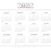 2022 Printable Calendar | Minimalist & Simple Calendar | Instant ...