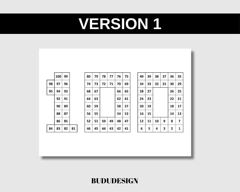 100 Day Challenge | 100 Day Countdown | 100 Day Tracker | 100 Envelope ...