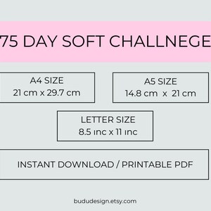 75 Soft Challenge, 75 Day Tracker Printable, 75 Day Habit Tracker, 2 ...