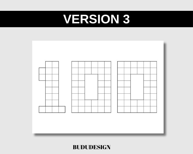 100 Day Challenge | 100 Day Countdown | 100 Day Tracker | 100 Envelope ...