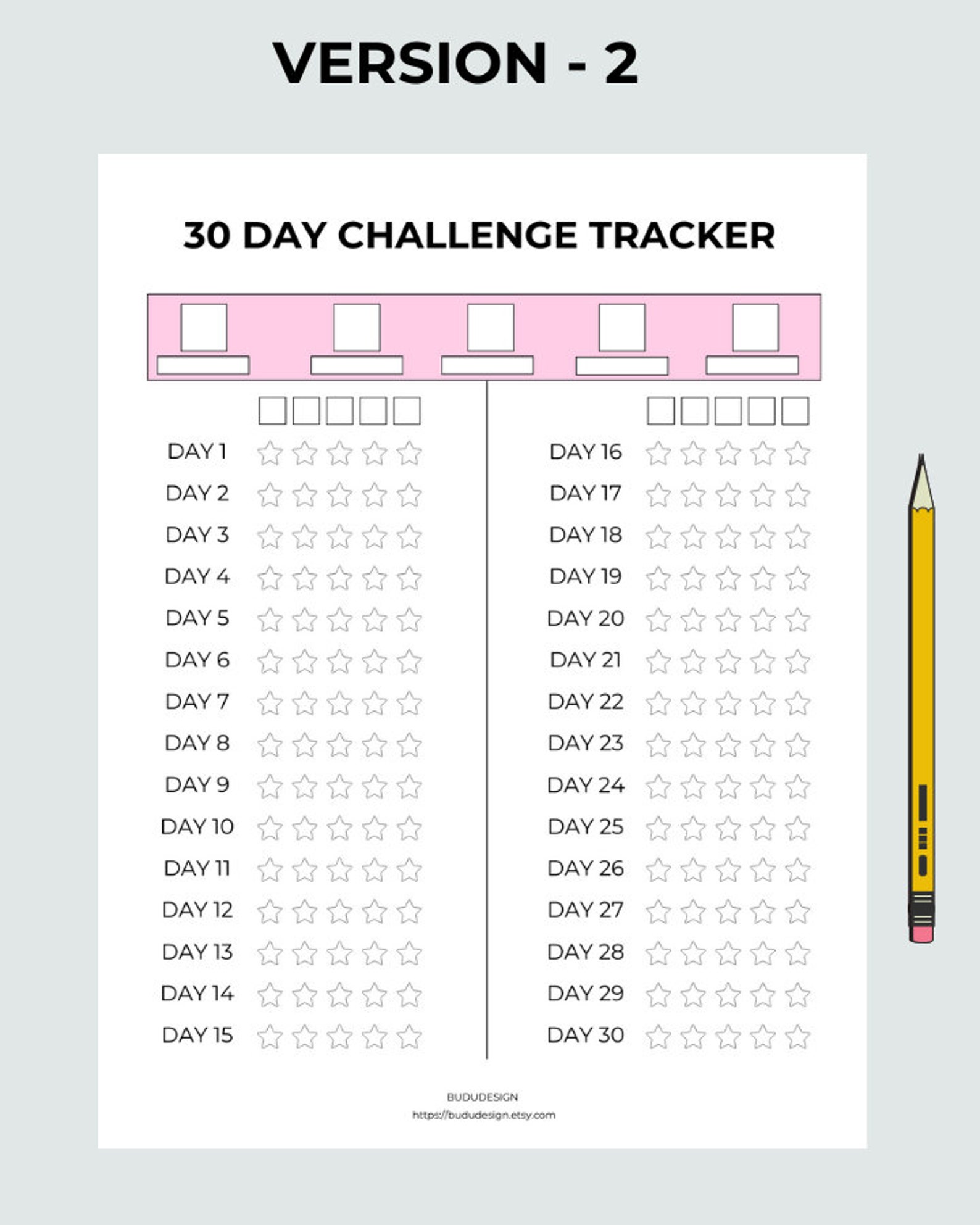 30 Day Hard Challenge Tracker , 30 Day Tracker , 30 Hard Challenge ...