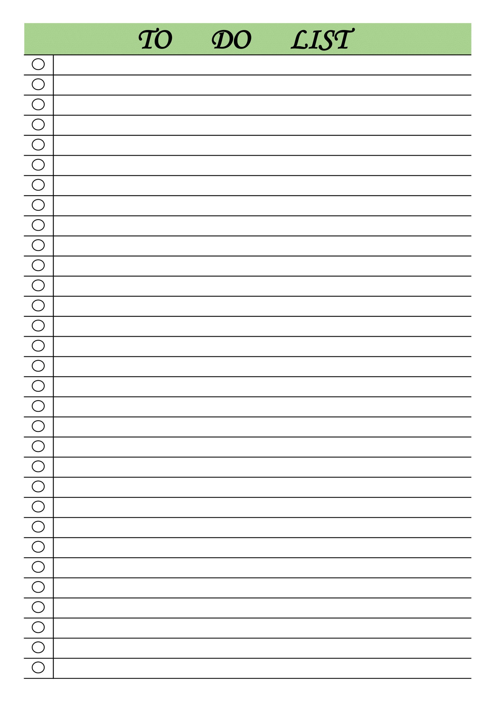 To Do List Set of 3 Wide and Narrow Plain Lined Letter Writing Paper ...