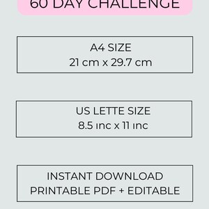 60 Day Hard Challenge Tracker , Printable 60 Day Tracker , 60 Hard ...