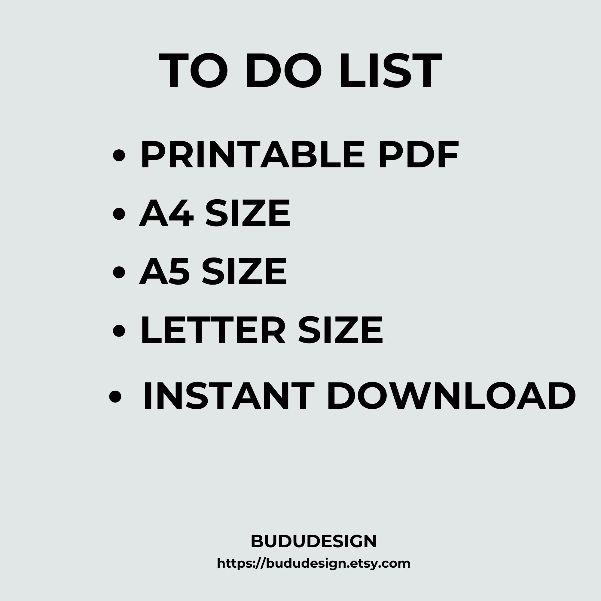 Minimal to Do List Printable , Daily Planner Checklist , Regular Work ...