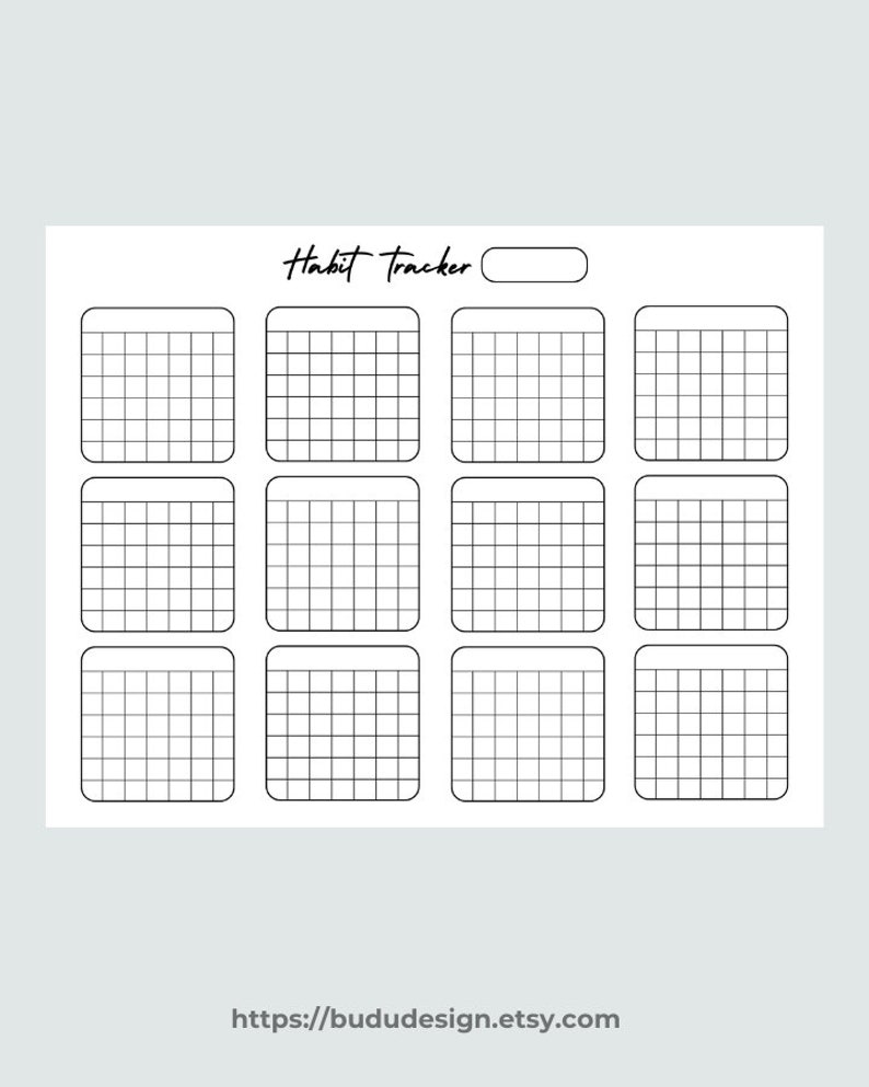 Habit Tracker Printable, Habit Tracker Template, Monthly Habit Tracker ...