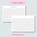 Yearly Planner on 1 Page Landscape, Year at a Glance, Yearly Plan ...