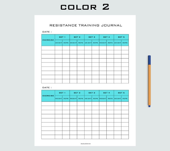 Resistance Training Journal, Lifting Journal, Lifting Program ...