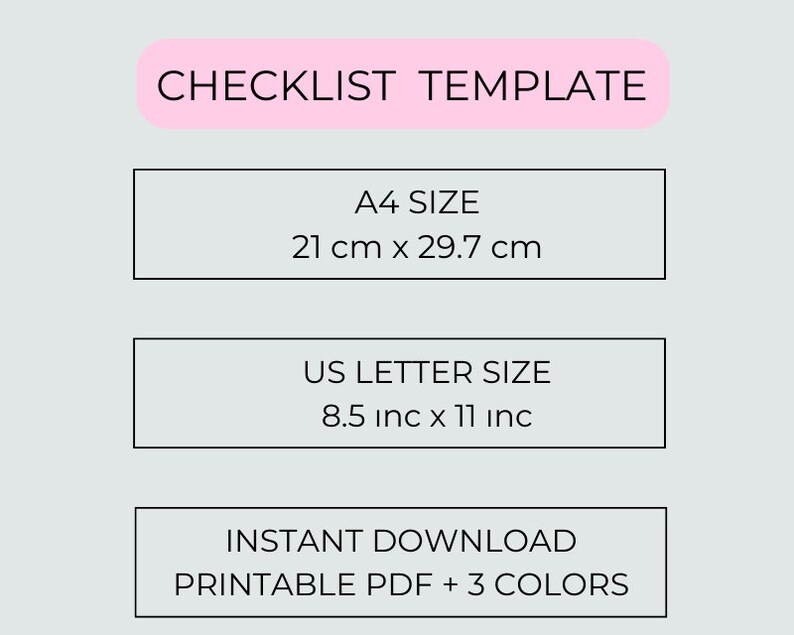 Blank Checklist Template Printable Colors 3 , Simple Checklist Template ...