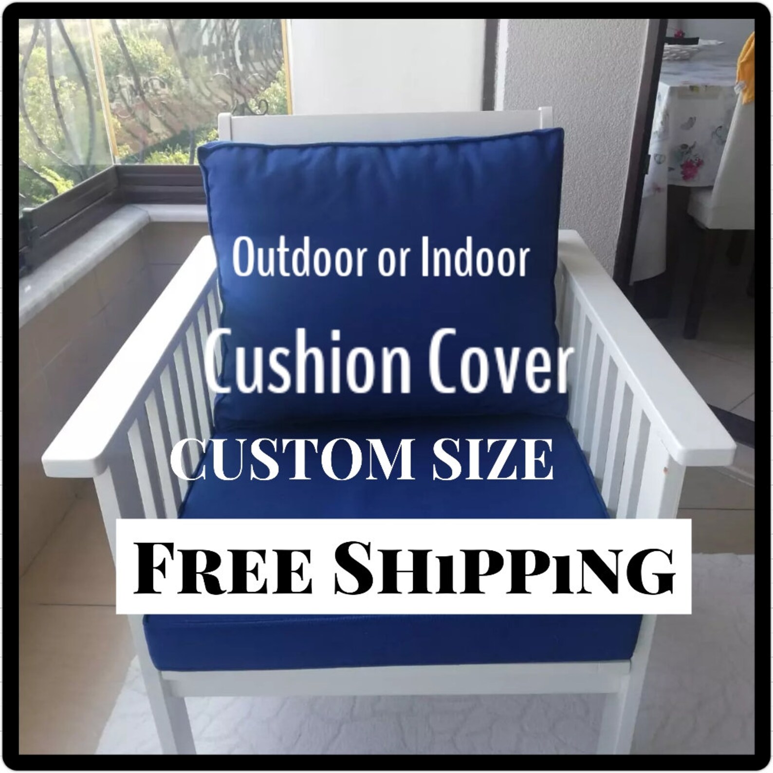 Custom Cushion Cover Custom Seat Cushion Outdoor Seat - Etsy