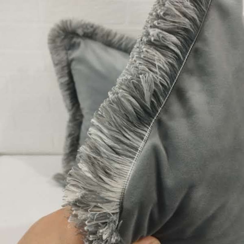 Velvet Pillow With Fringe - Etsy