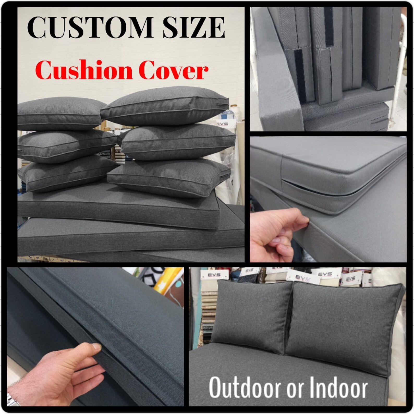 Custom Cushion Cover Custom Seat Cushion Outdoor Seat - Etsy