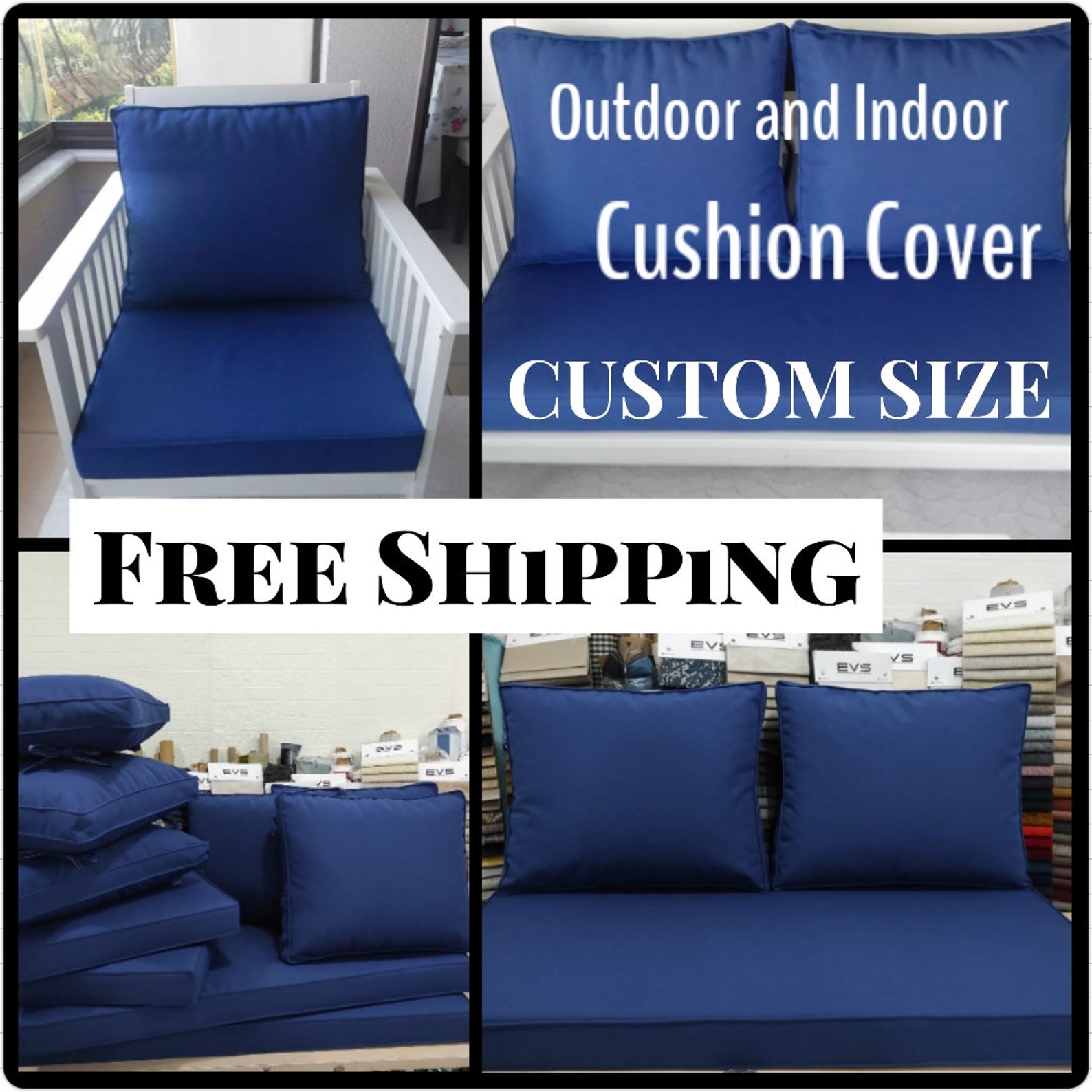 Custom Cushion Cover Custom Seat Cushion Outdoor Seat - Etsy