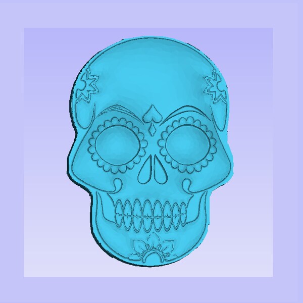 Sugar Skull Stl File - Etsy