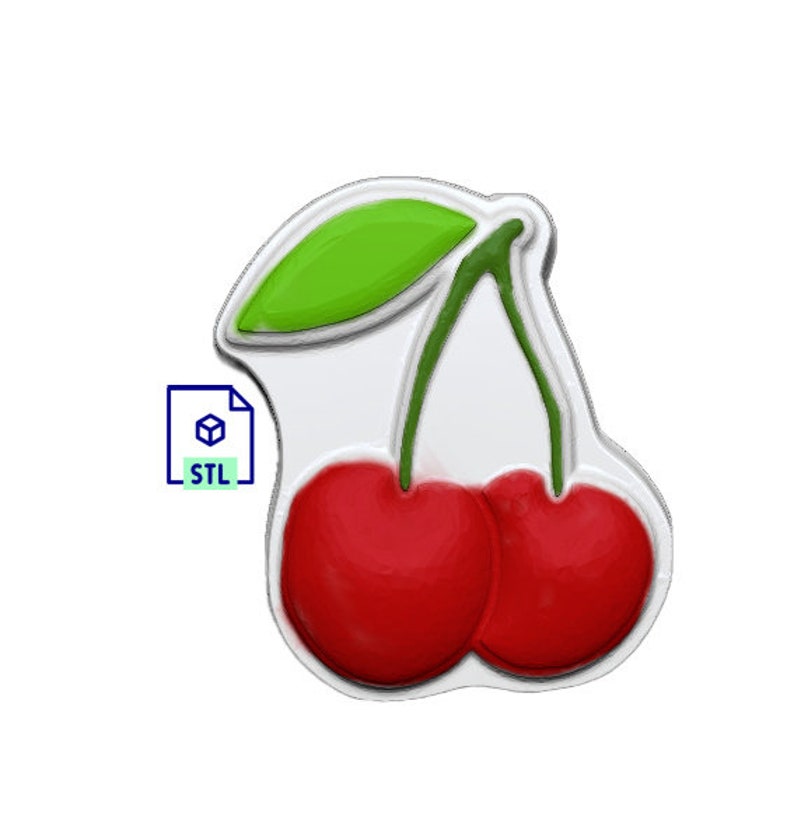 Cherries STL File for 3d Printing - Laser CNC Router - 3D Printable ...